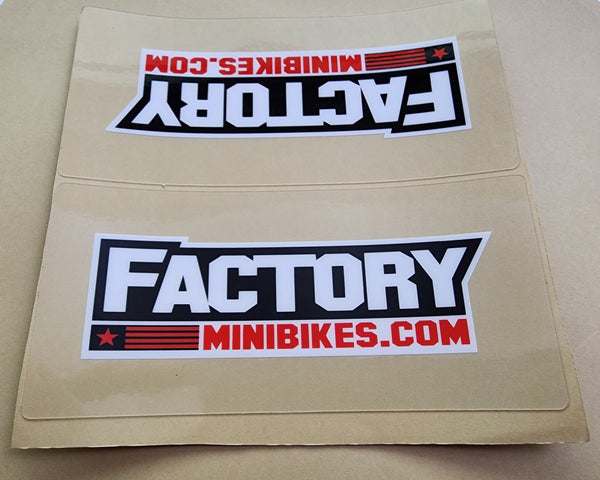 Factory Fork Tube Stickers - 1 Pair | Factory Minibikes