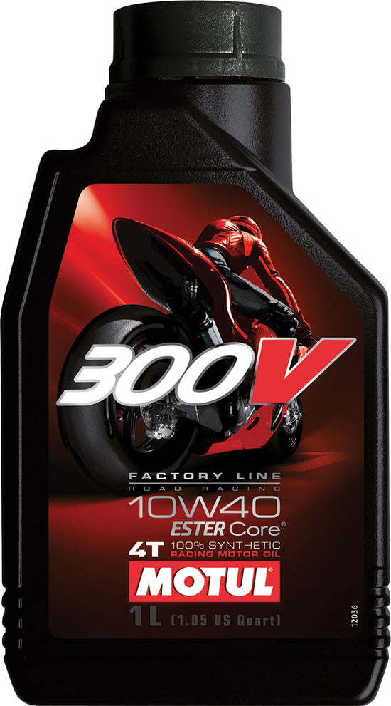 Motul 300V Synthetic 4-Stroke Competition Motor Oil - 10W-40 - 1 Liter ...