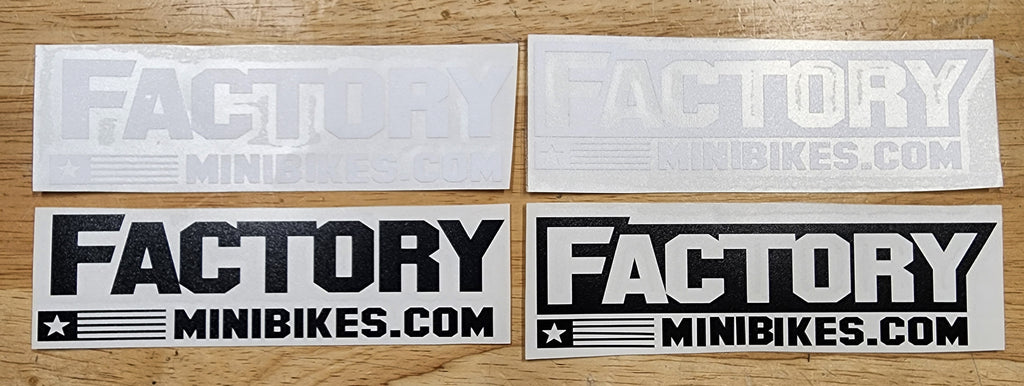 Die-Cut Vinyl Transfer Stickers - Factory Minibikes OG Logo | Factory ...