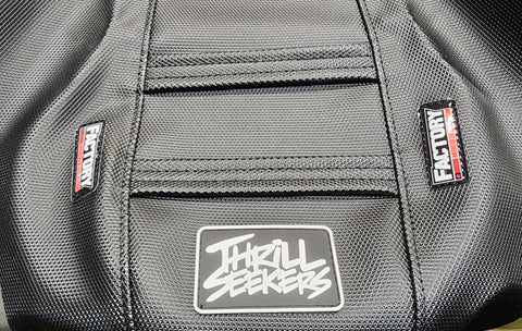 Factory Minibikes Gripper Seat Cover w/ Side Patch Logo | Factory Minibikes