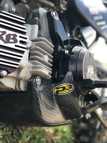P3 Carbon Skid Plate - KLX110 | Factory Minibikes