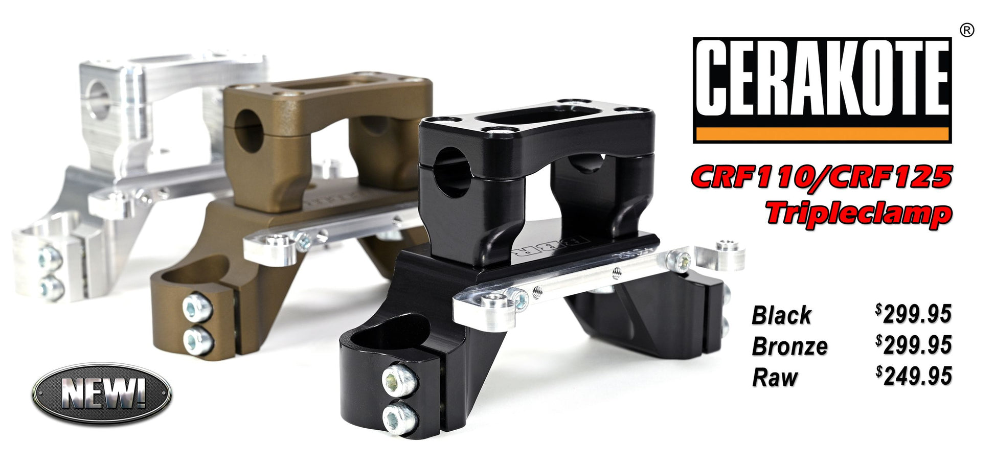 CLEARANCE - V2 BBR Top Triple Clamp - Cerakote - CRF110 & CRF125 ...