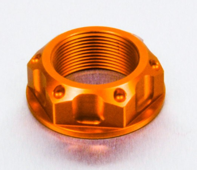 Aluminum Steering Stem Nut - Open Flanged | Factory Minibikes
